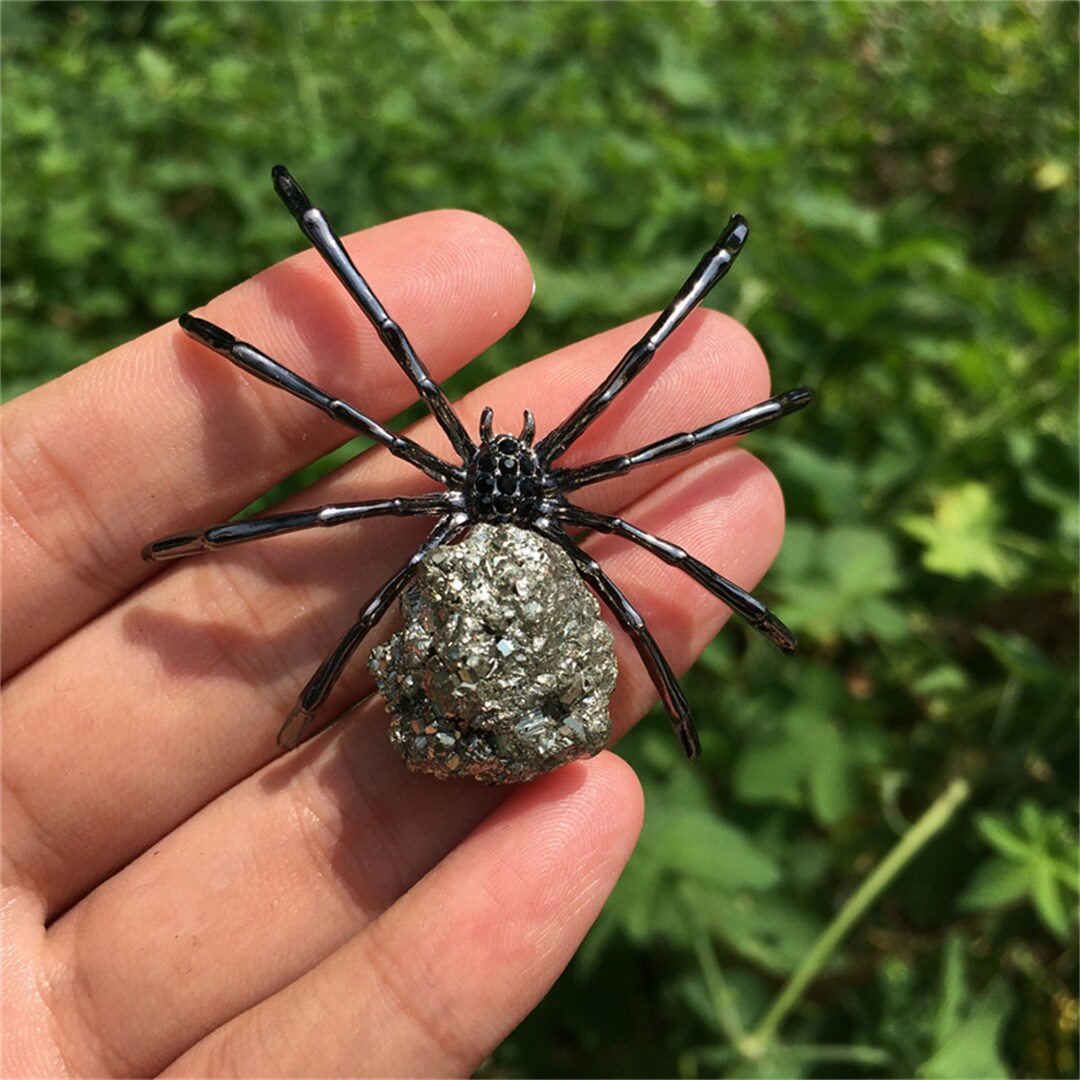 Chalcopyrite Carving Spider/home Office Decoration Ornament - Etsy