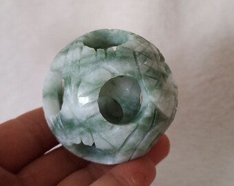 Carved Jade Ball | Etsy