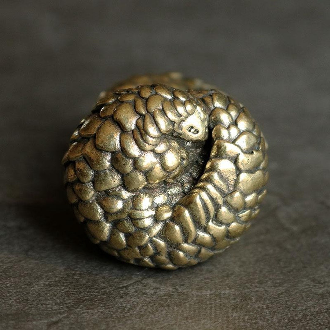 Chinese Vintage Brass Pangolin Statue Ornaments Pure Copper - Etsy