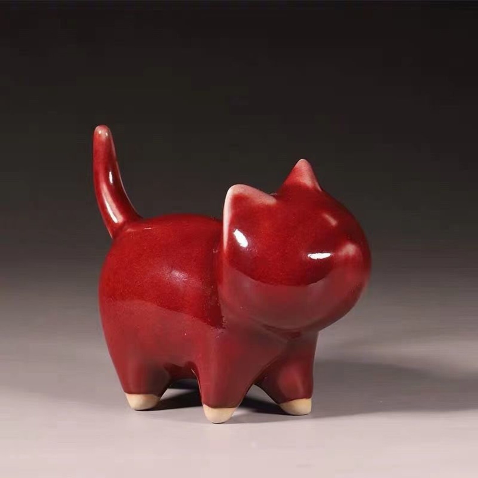 Handmade Ceramic Tea Pet Cute Cat Sculptures Home Tea Trays | Etsy