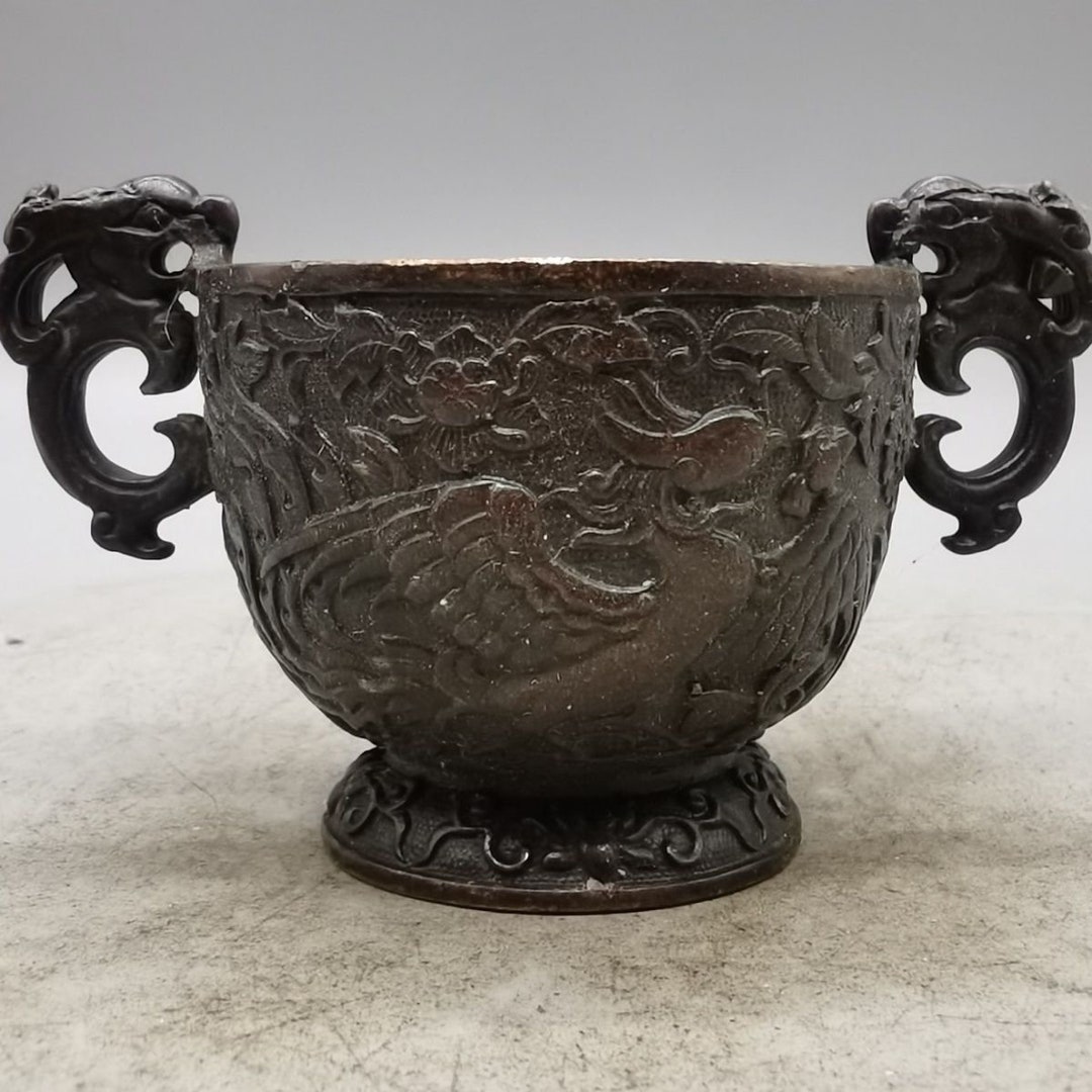 Pure Copper Do Old /ancient Jue Cup/small Wine Cup/home Living Room ...