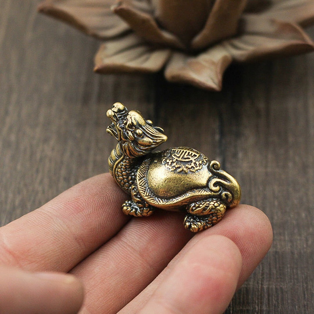 2 Pcs Pure Copper Dragon Turtle Tea Pet, Home Desktop Creative Cute ...