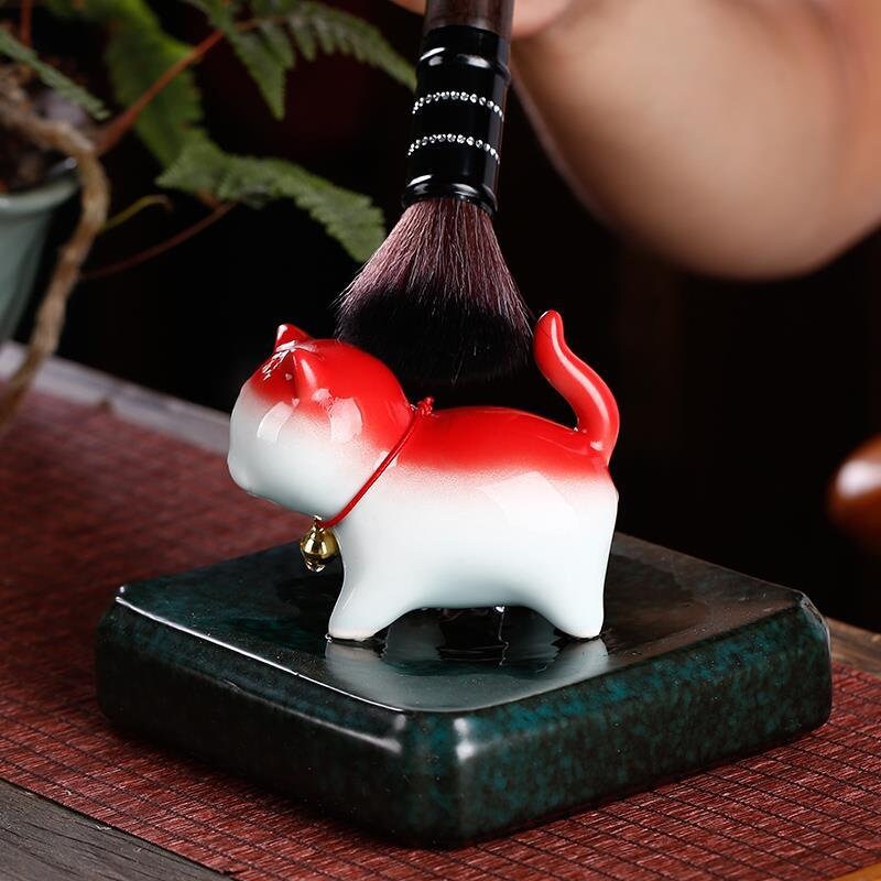 Handmade Ceramic Tea Pet Cute Cat Sculptures Home Tea Trays - Etsy