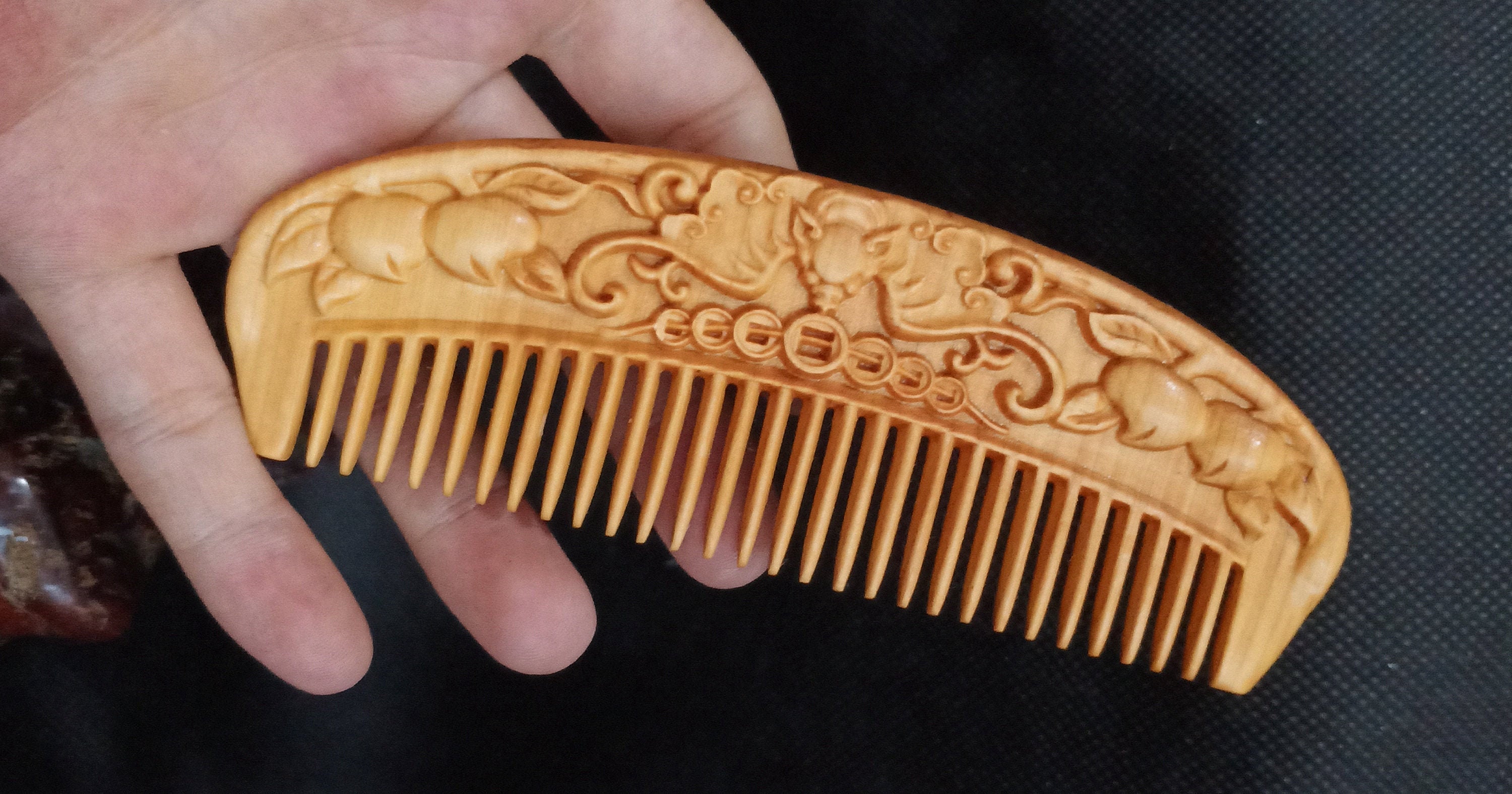 China Natural Thuja Wood Comb / Double-sided manual Carved | Etsy