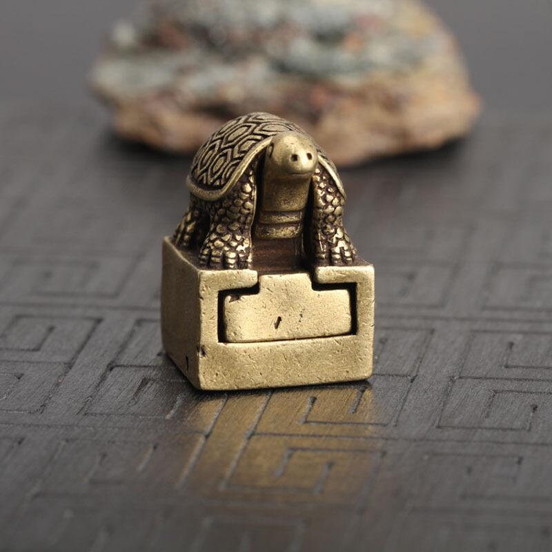 Handmade Pure Copper Tortoise Seal home Desktop Creative and - Etsy