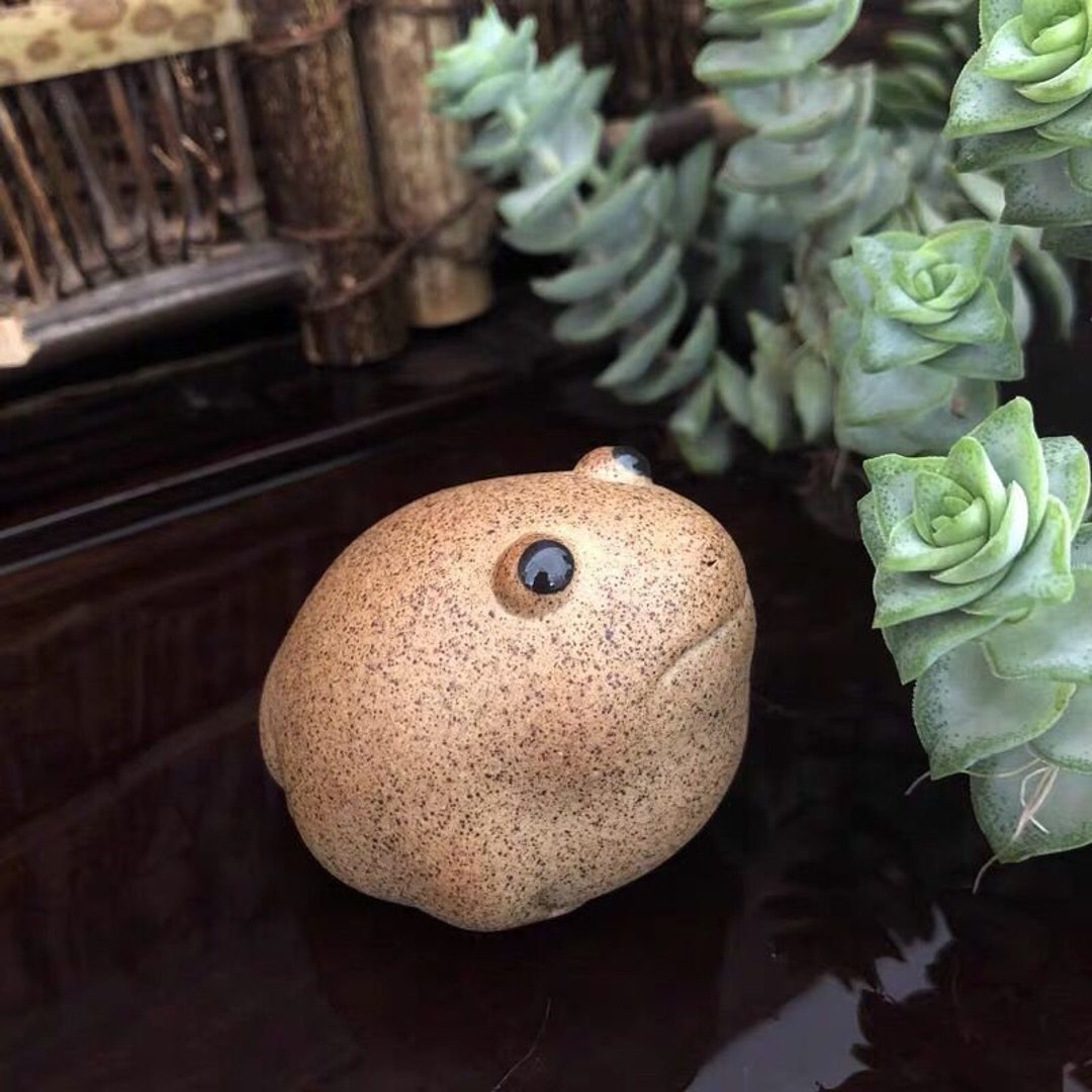 Ceramic Tea Pet Decoration/carving Golden Toad Personality Home Office ...