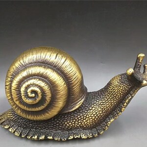 6.37 Inch Handmade Pure Copper Snail Sculpture / Home Desktop - Etsy
