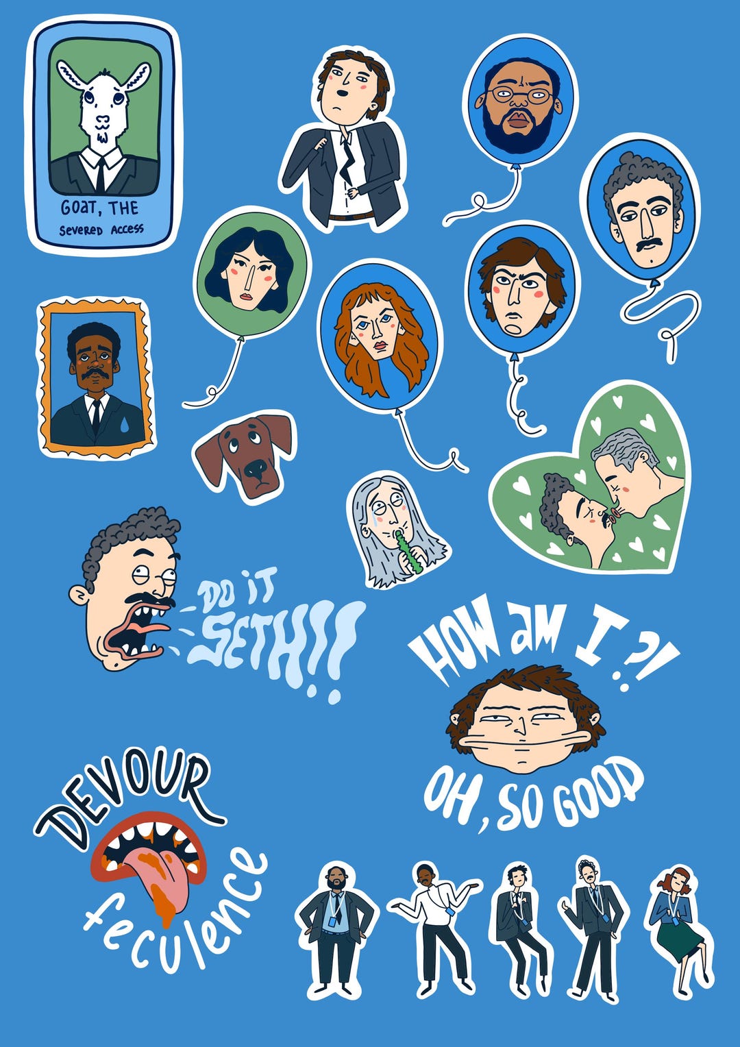 Severance-inspired Vinyl Sticker Set – Pack of 19 - Etsy