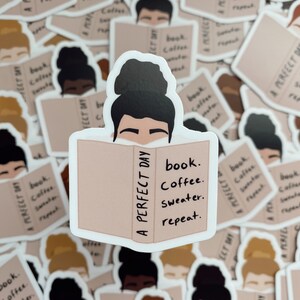 Reading Girl Vinyl Sticker - Etsy