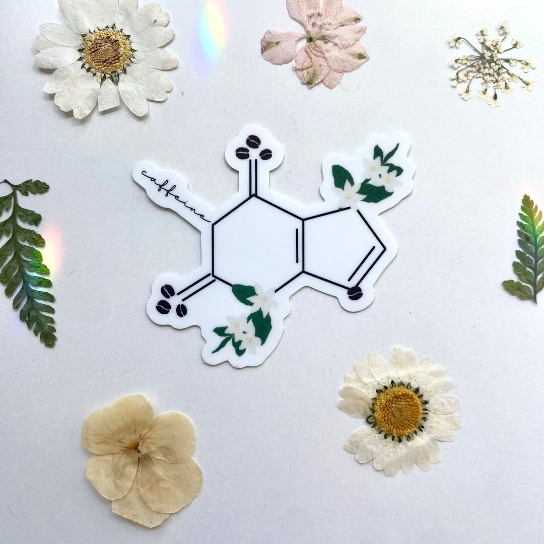 Caffeine Molecule Vinyl Sticker-waterproof-weatherproof - Etsy