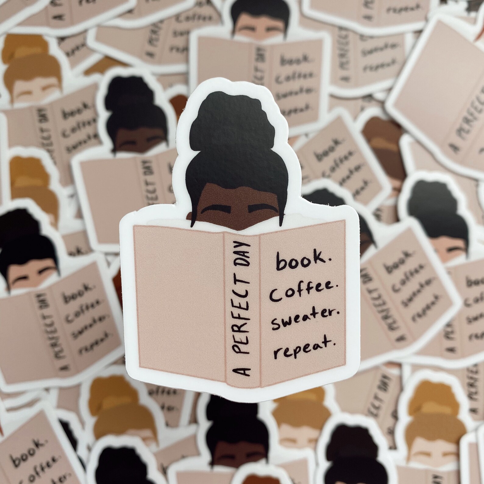 Reading Girl Vinyl Sticker - Etsy