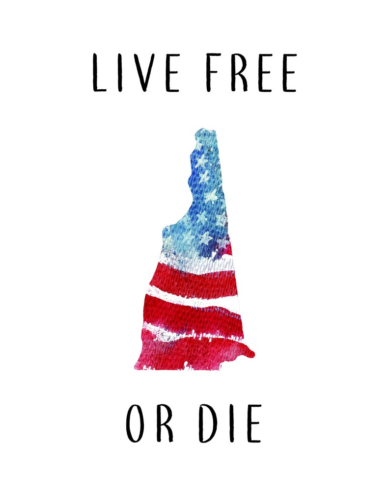 New Hampshire Live Free or Die Digital Download - Etsy