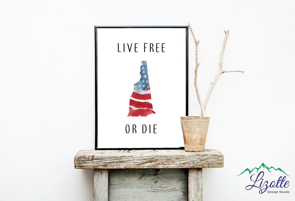 New Hampshire Live Free or Die Digital Download - Etsy