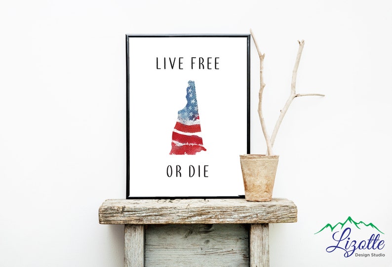 New Hampshire Live Free or Die Digital Download - Etsy