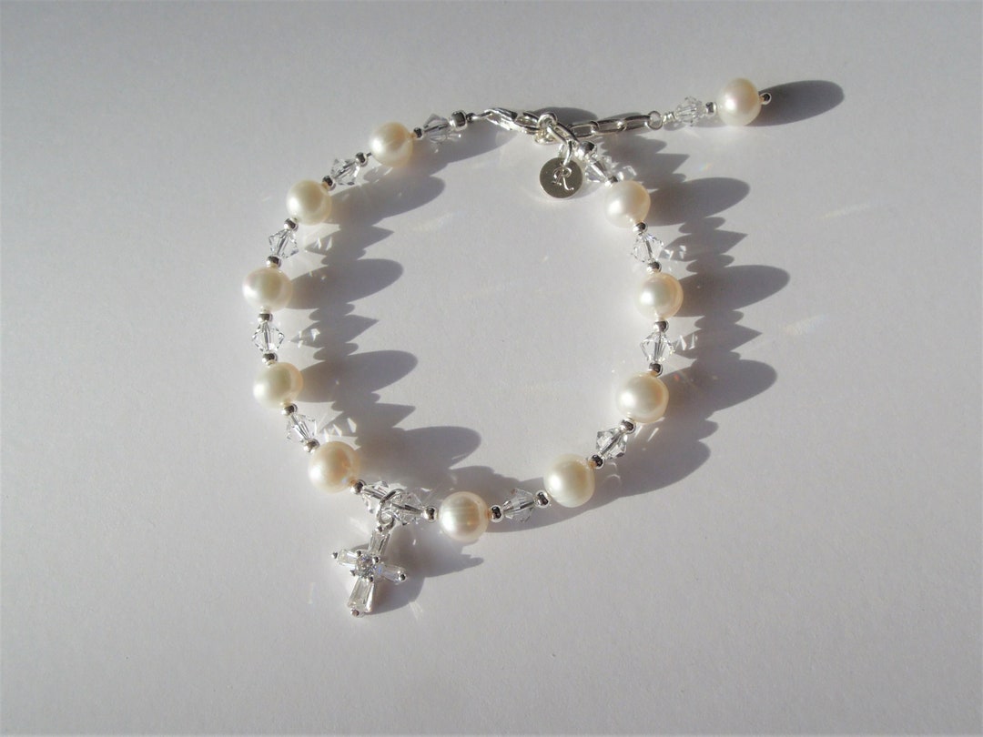Real Pearl Bracelet, First Communion Bracelet, First Communion Gift ...