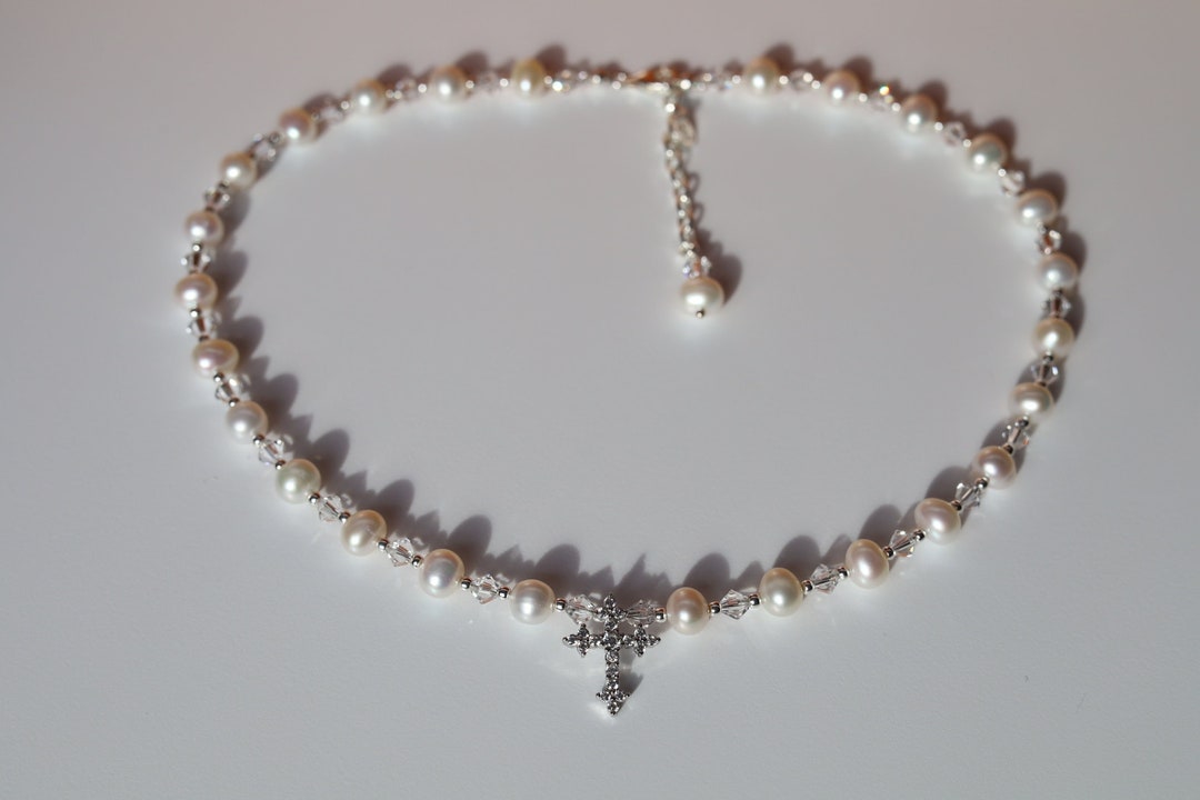 Freshwater Pearl Necklace, First Communion Necklace, First Communion ...