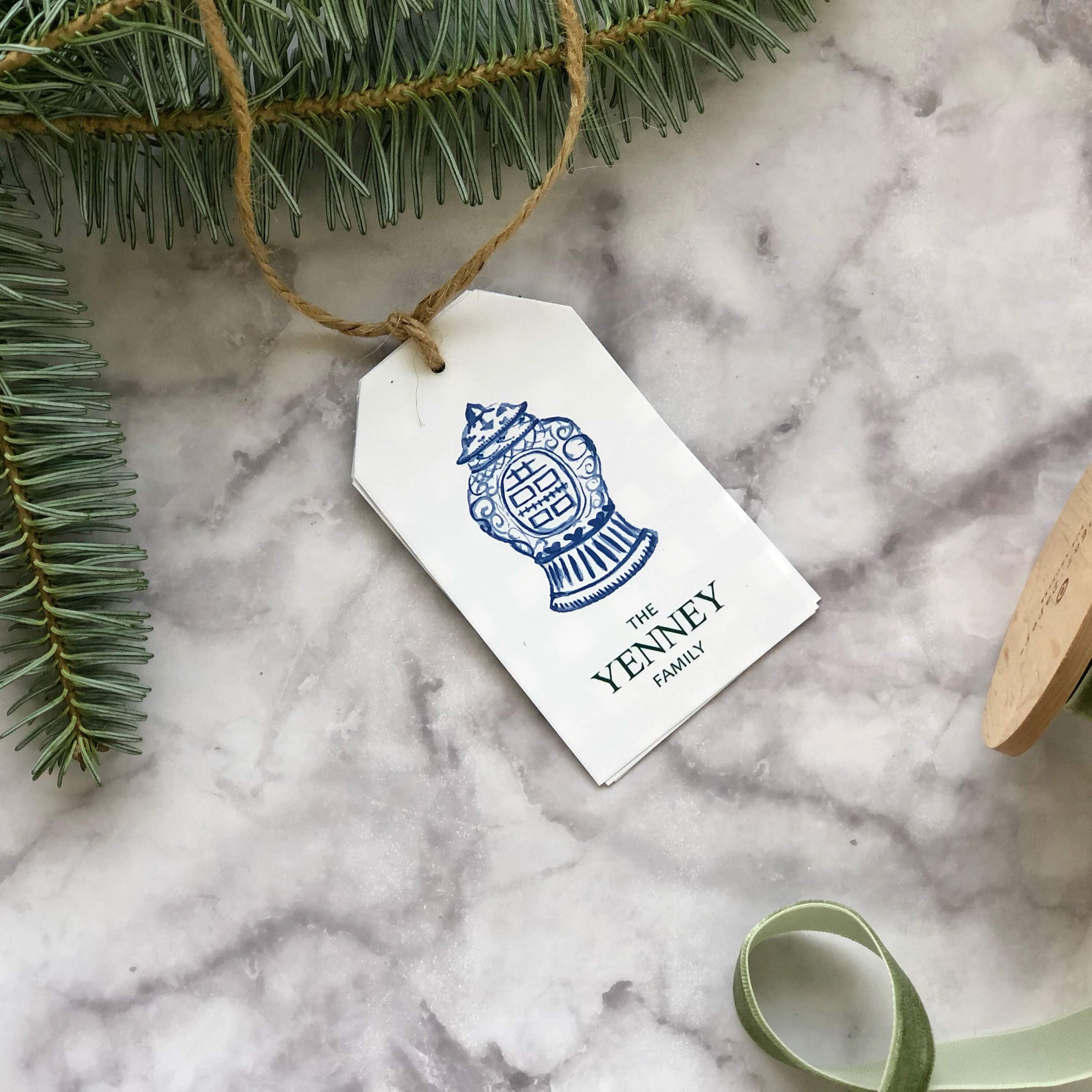 Ginger Jar Custom Gift Tags - Etsy