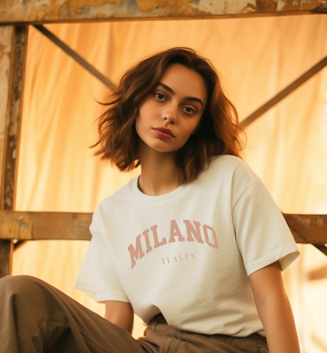 Milano Italia, Comfort Colors 1717 Ivory T-shirt, Women's Travel Tee ...