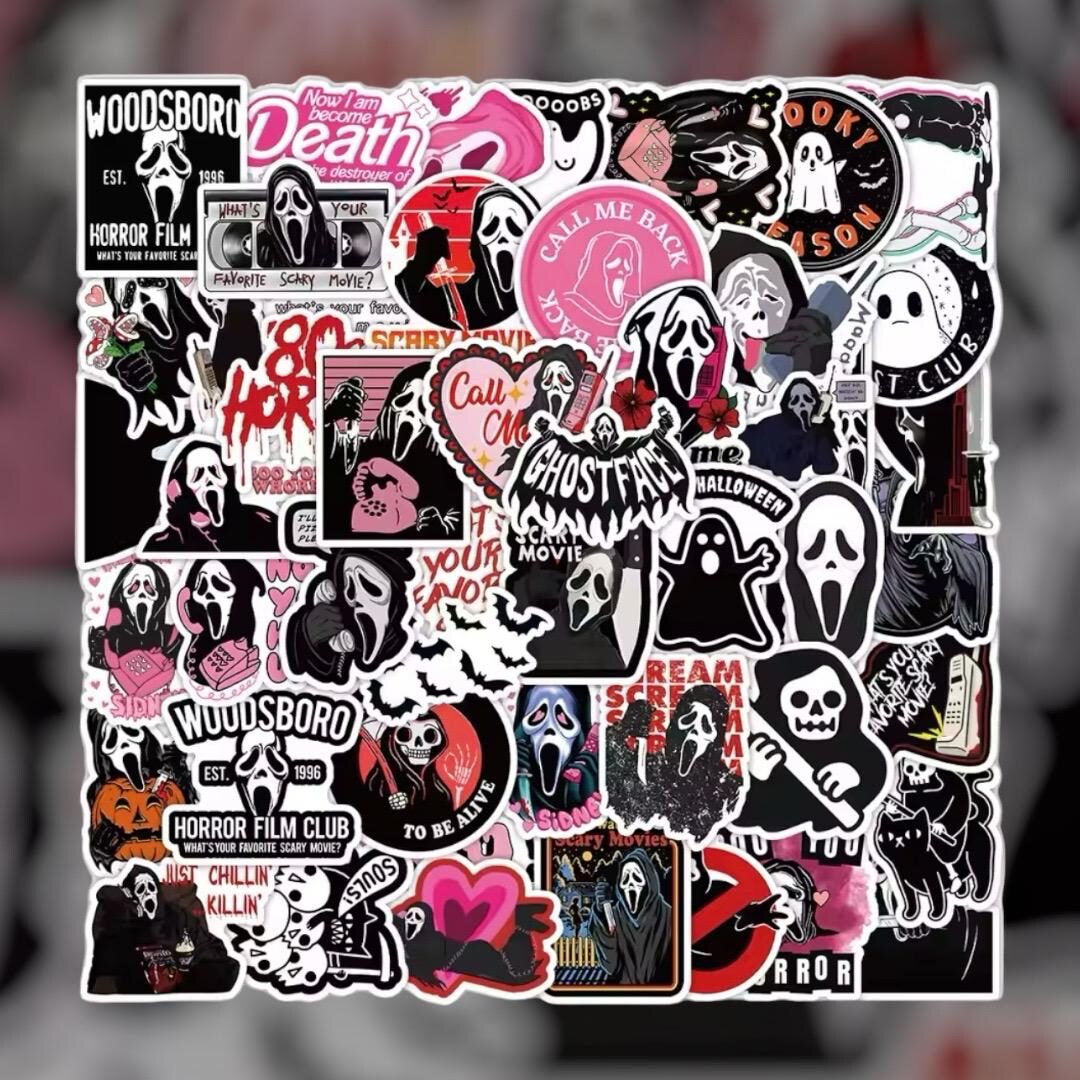 52 Piece Horror Sticker Set Cute Got Stickers Halloween Stickers Cute ...