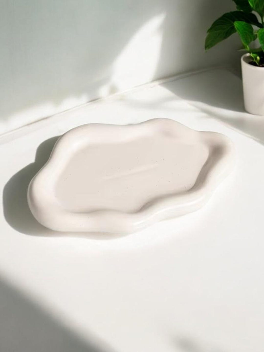 Cloud Shaped Ceramic Tray Unique Tray Oval Jewelry Tray Modern Trinket ...