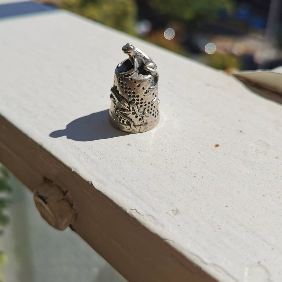 Exquisite Rare Solid Silver Vintage Antique Frog Handmade Thimble - Etsy