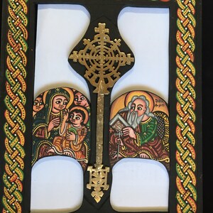 Ethiopian Hand Crafted Orthodox Church Axum, With Cross Painted Frame ...
