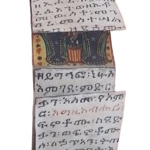Ethiopian Handcrafted Religious Icon - Hand-painted Geez Christian ...
