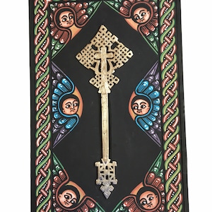 Ethiopian Hand Crafted Orthodox Church Axum, With Cross Painted Frame ...