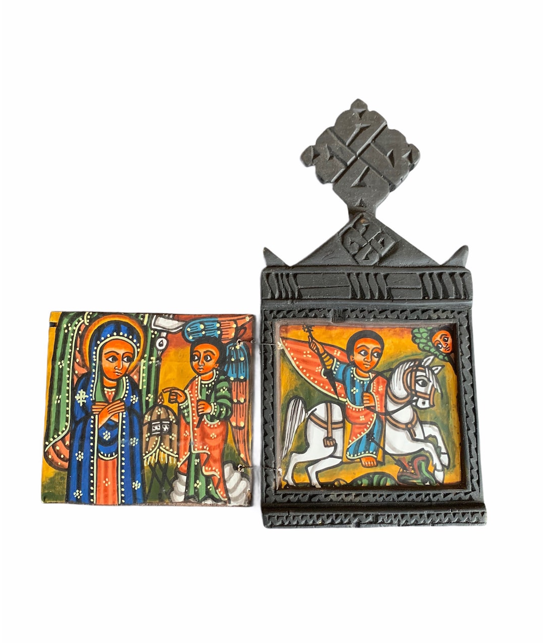 Ethiopian Orthodox Church Axum Icon Handcrafted Biblical Painted Wood ...