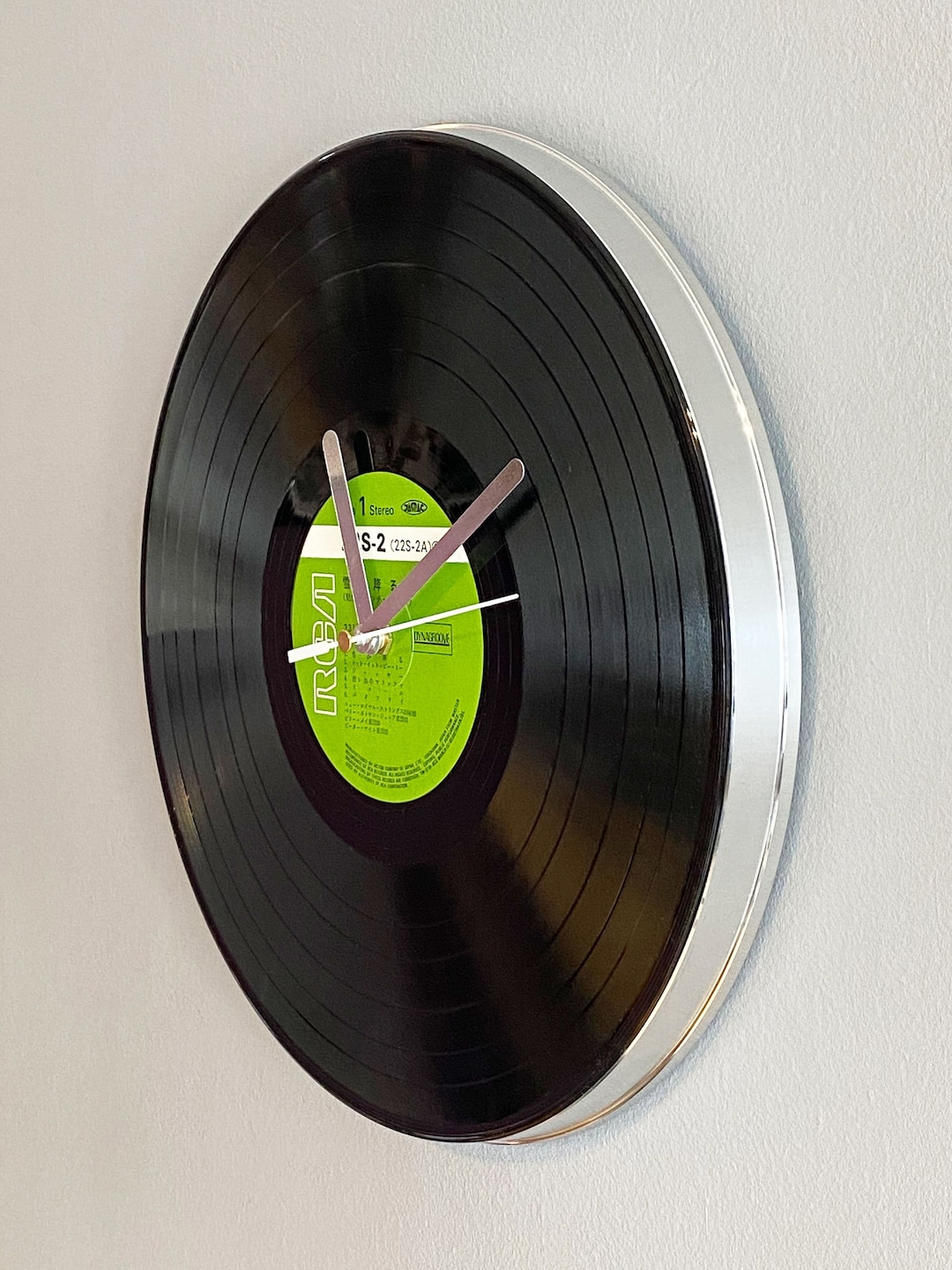 Original Vintage Turntable Platter Clock LP Japan RCA GREEN 70s Record ...