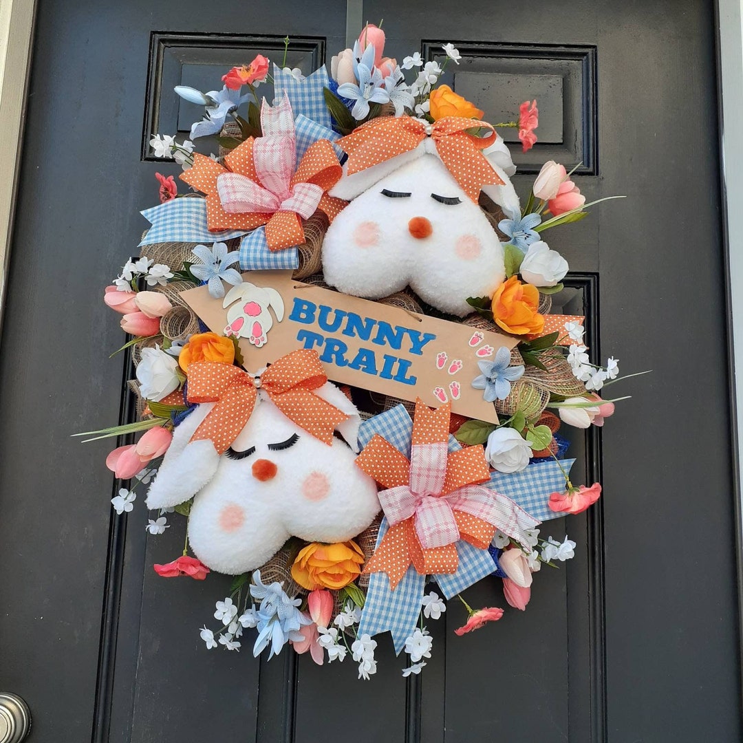 Easter Wreath, Spring Wreath, Bunny Wreath, Easter Bunny Decor, Easter ...
