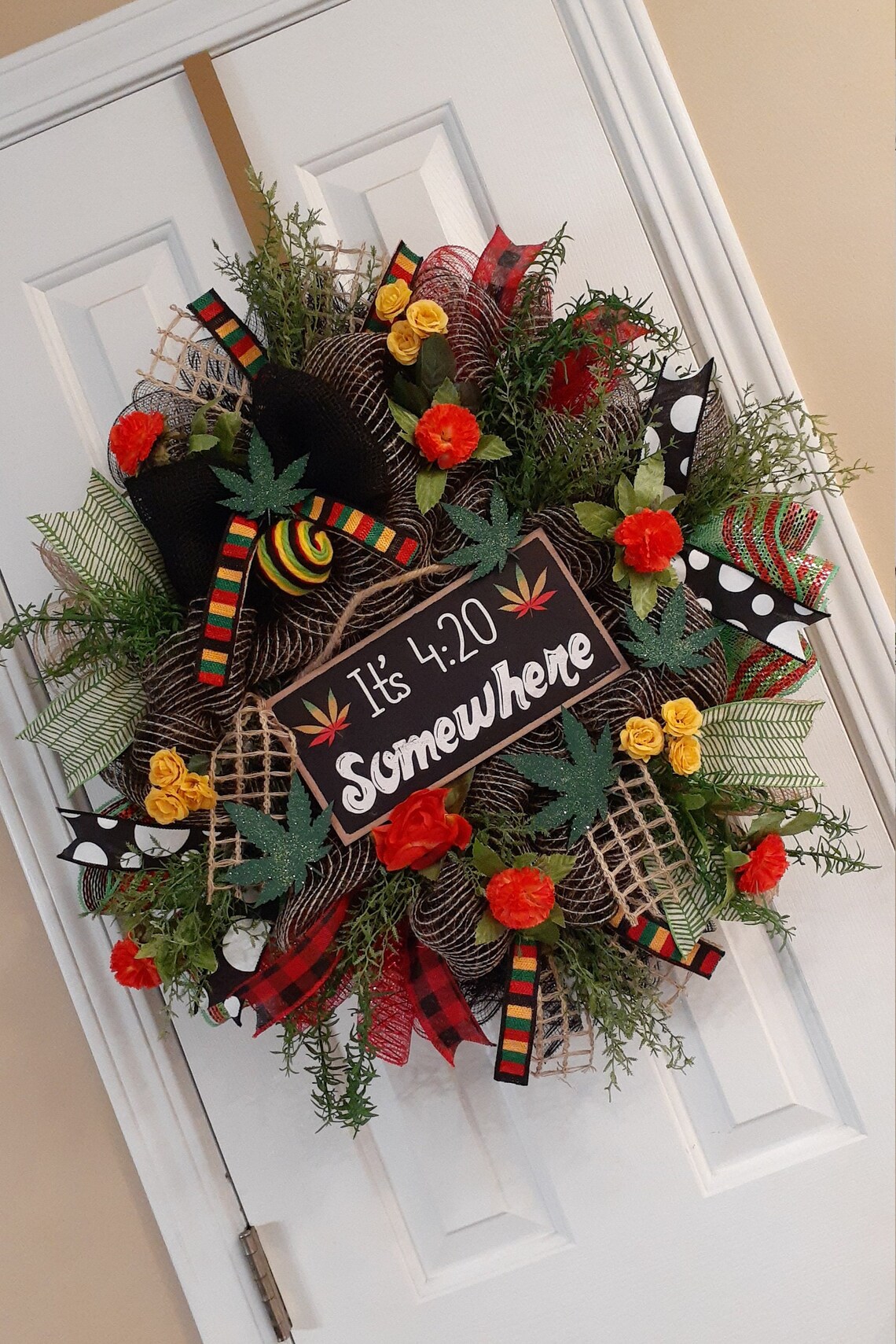 Marijuana Wreath Man Cave Decor She Shed Decor Stoner Gift - Etsy