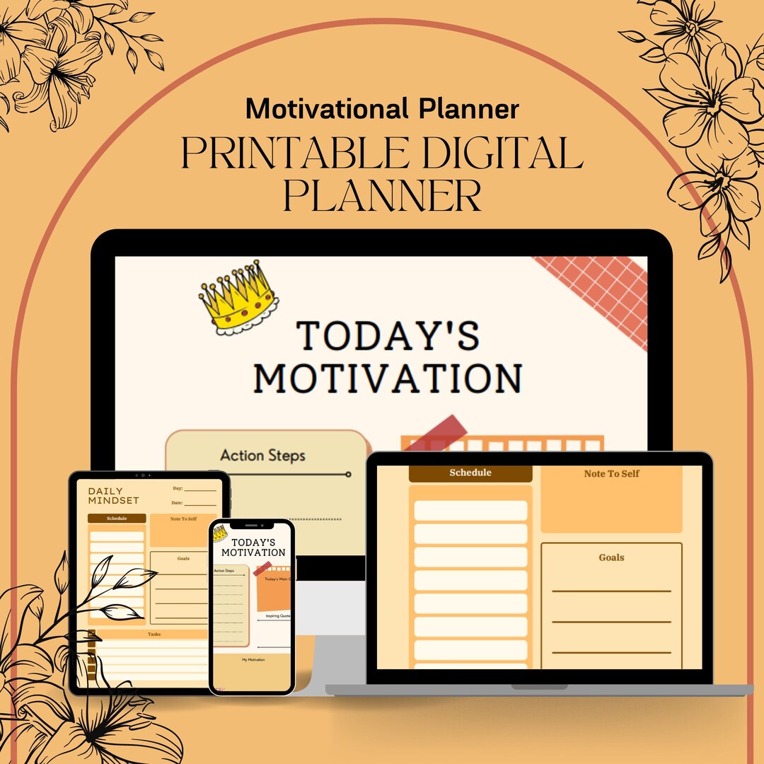 Motivational Planner Pages: Printable Daily Achievement Tracker ...