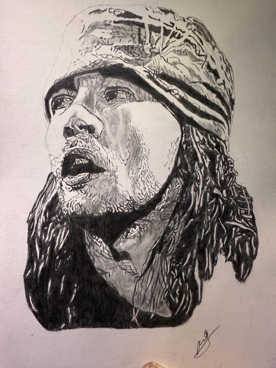 Axl Rose. Guns and Roses. A4 Size Original Drawing From Photo Reference ...