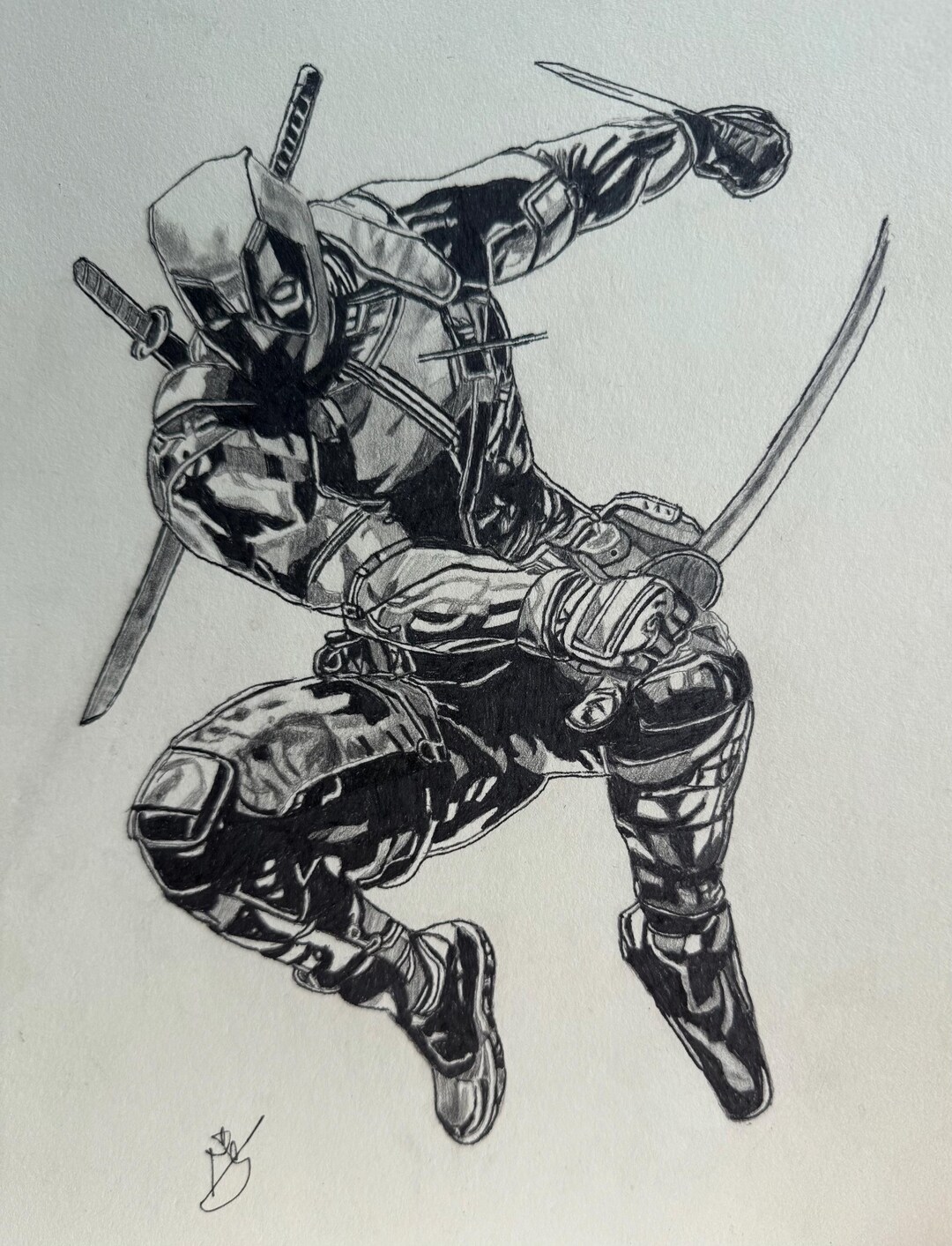Deadpool. Marvel Comics. A4 Size Hand Drawn Print - Etsy