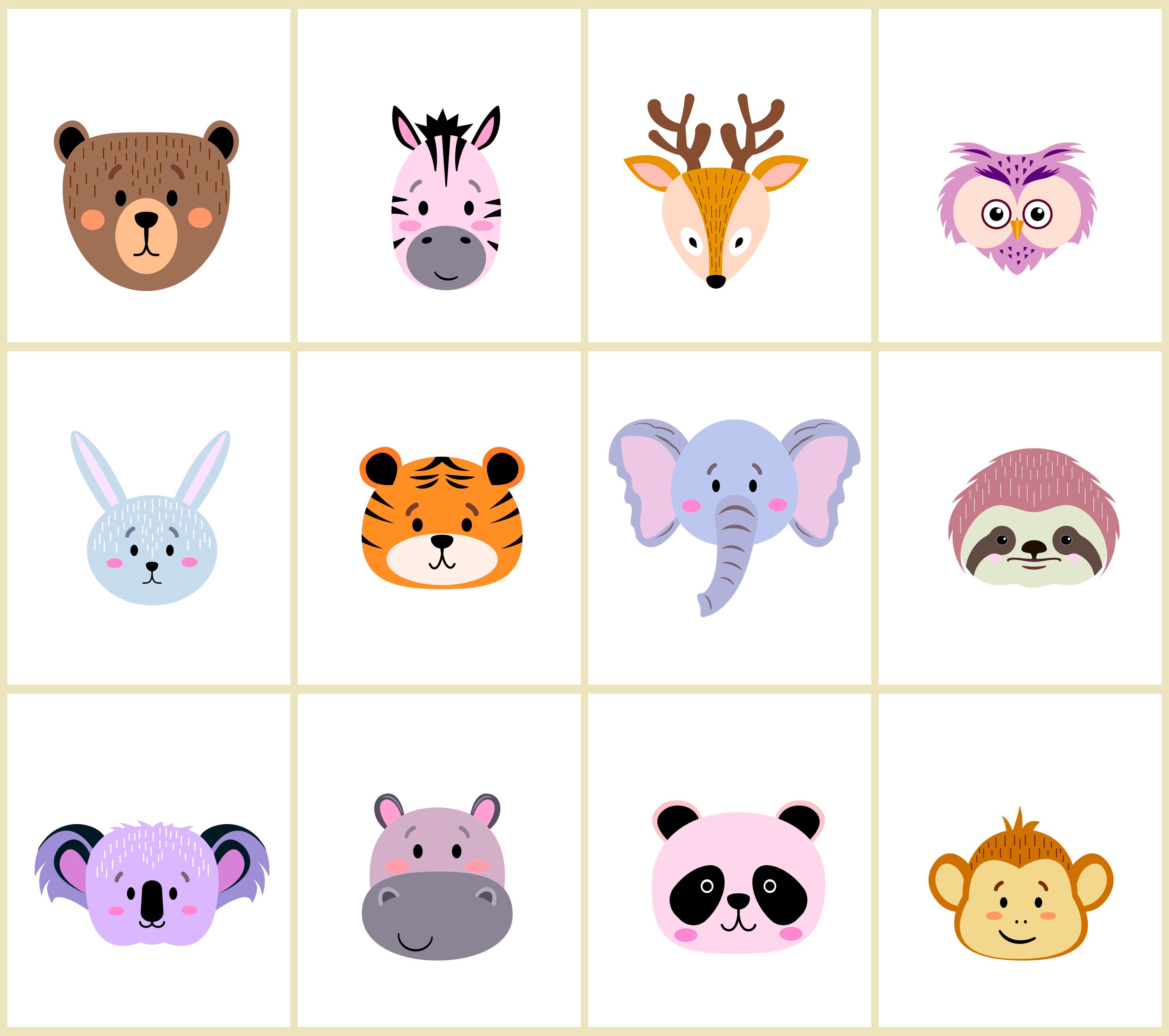 Free Animal Face Clip Art at Danica Jones blog