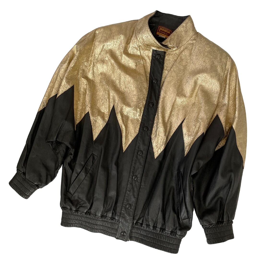 Pogia 1980's Western Style Vintage Leather Jacket - Etsy