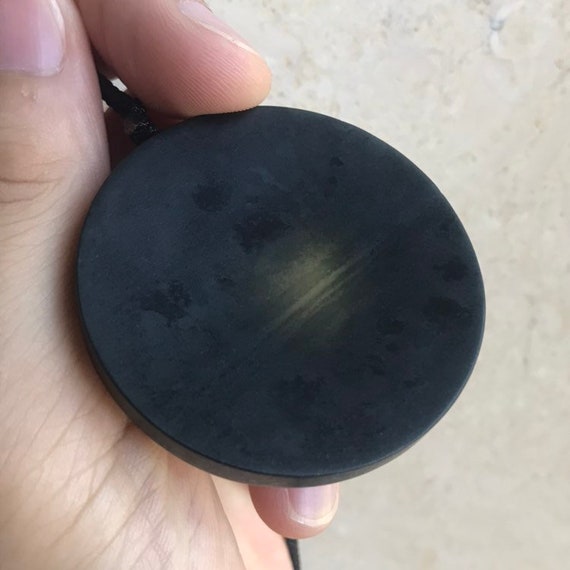 Natural Australian Black Nephrite Jade Pendant Green | Etsy