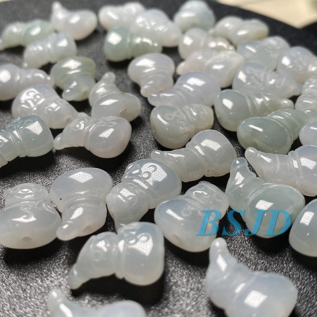 3D Snowman Natural Grade A Jade Beads Burma Myanmar Jadeite Jewelry ...