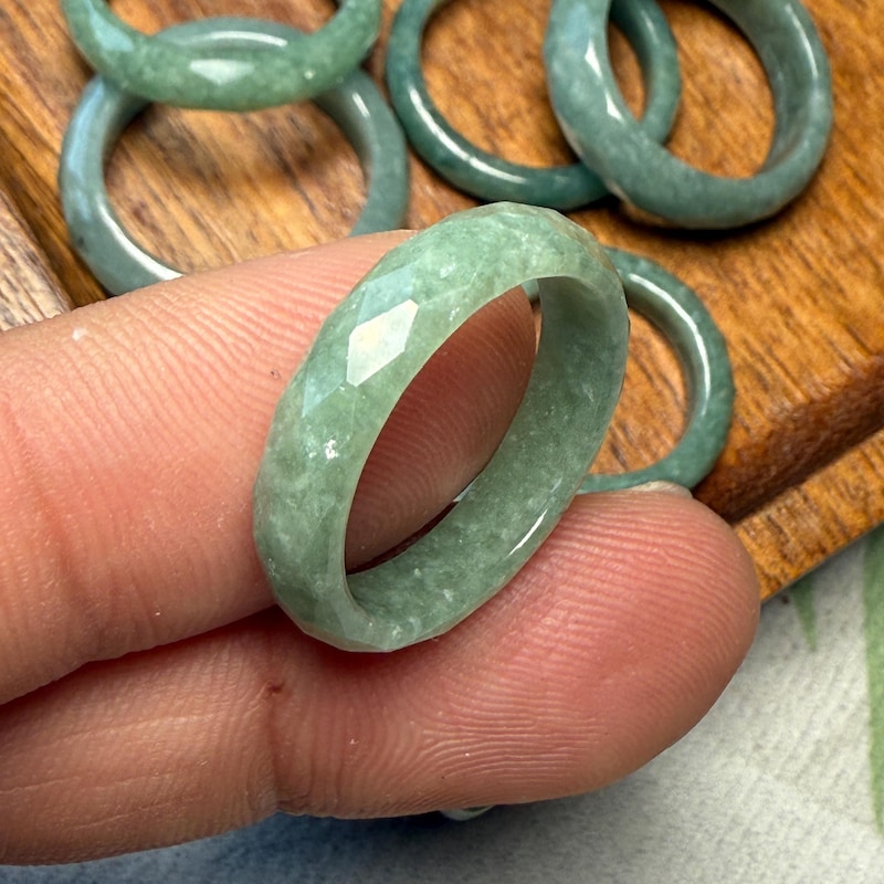 White Jade Ring - Etsy