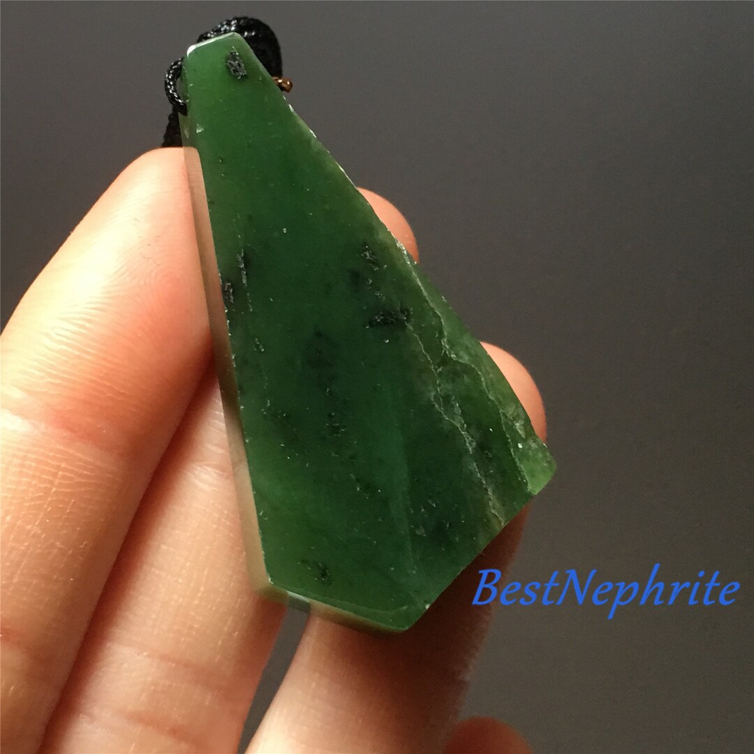 Natural GREEN Nephrite Jade Hand Carved Greenstone Canadian Jade Maori ...
