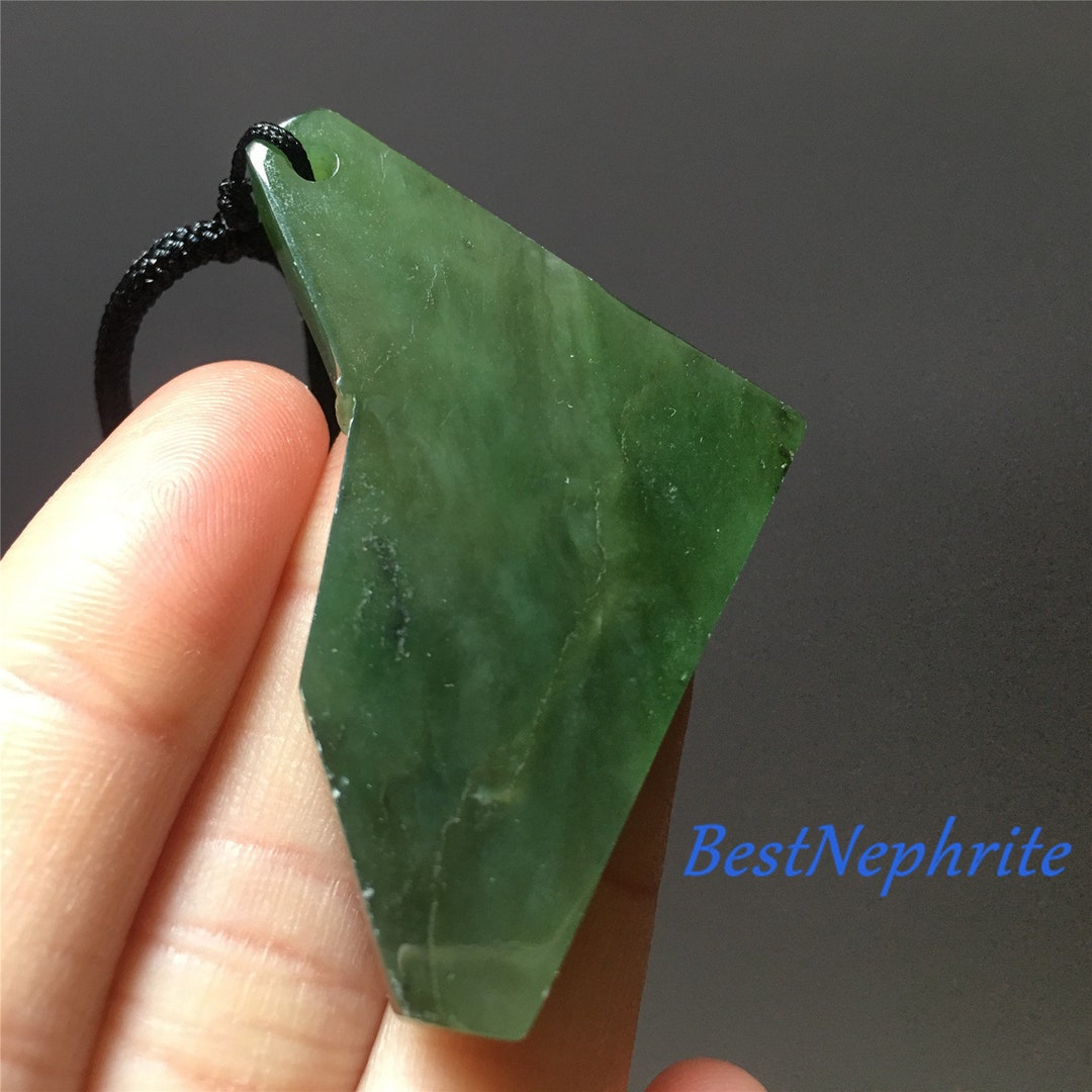 Natural GREEN Nephrite jade a mano tallado Greenstone Canadian jade 254 ...