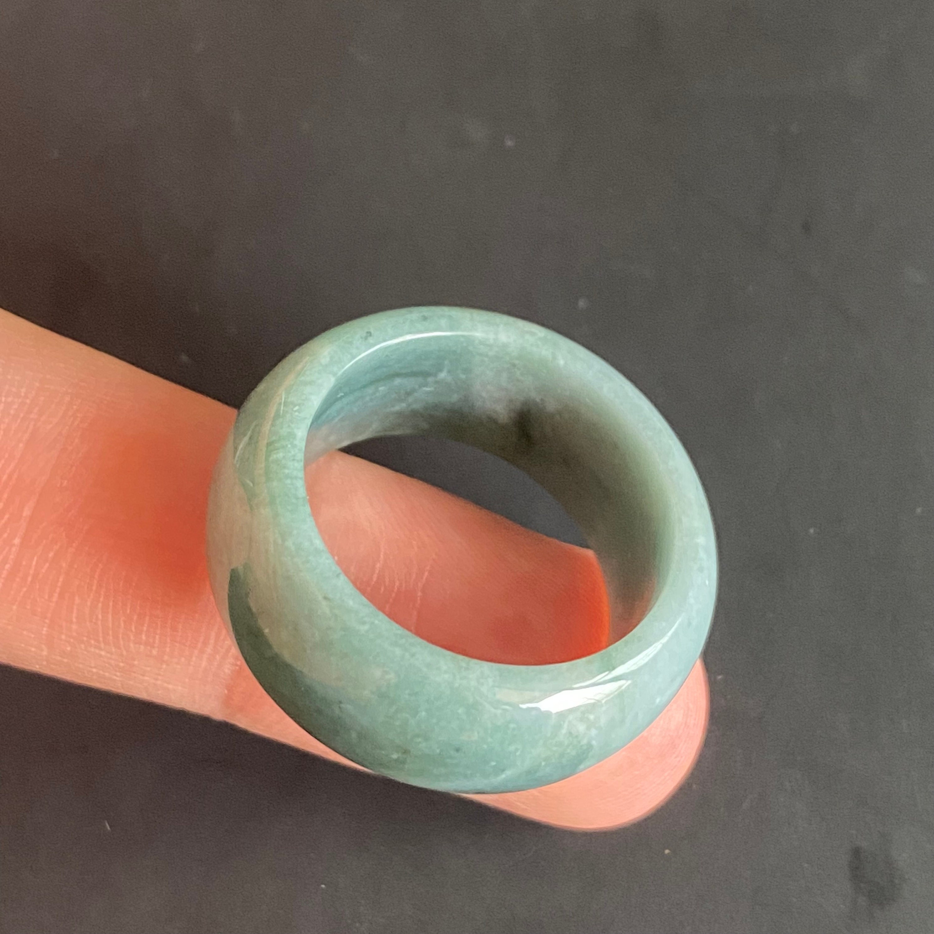 20.6mm Natural jadeite ring Burma jade Myanmar Grade A jade | Etsy