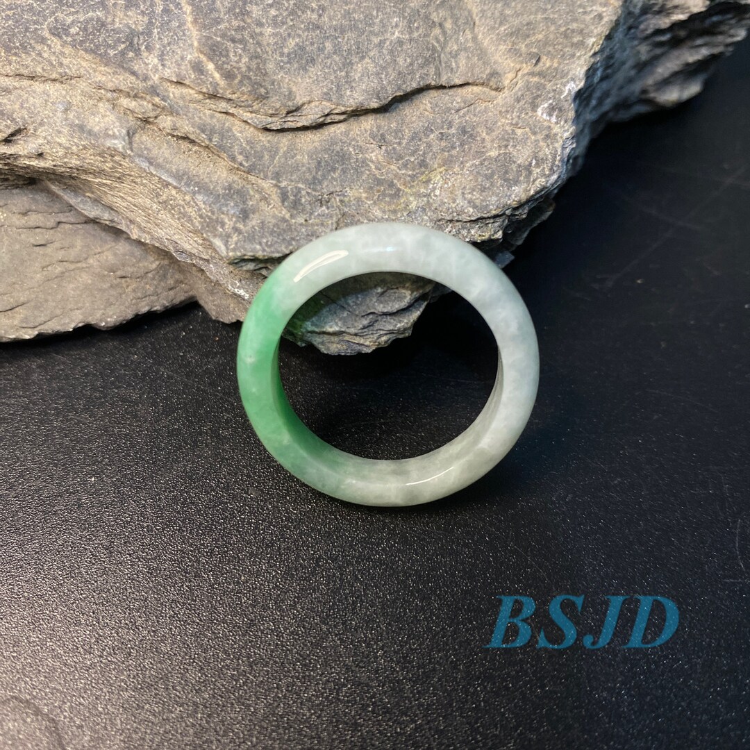 21.2mm Natural Jadeite Ring Burma Jade Myanmar Grade A Jade Type A ...