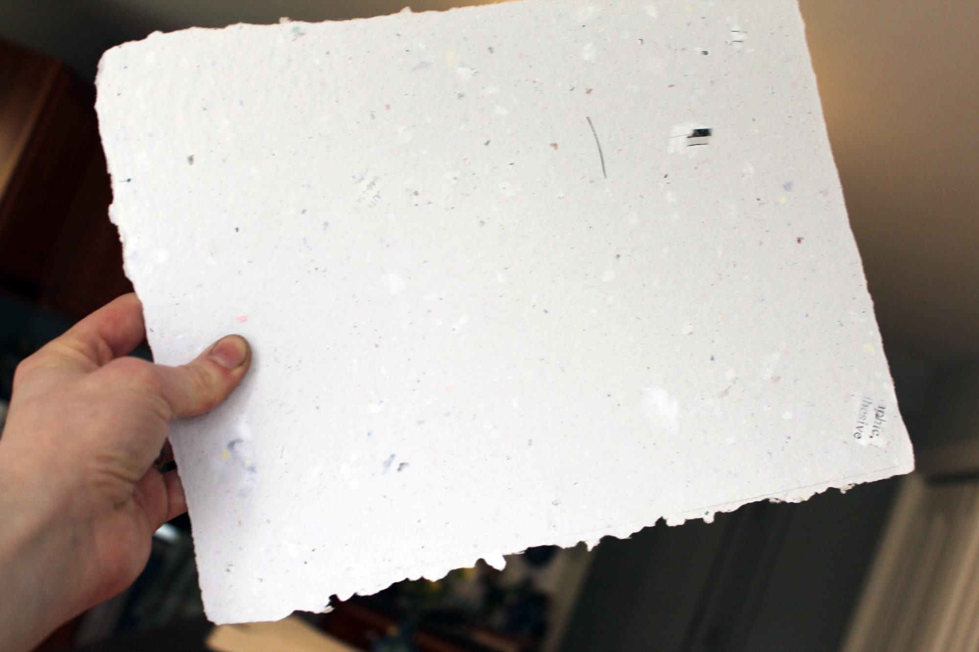 HANDMADE PAPER - Made With 100% Post-consumer Recycled Paper Material ...