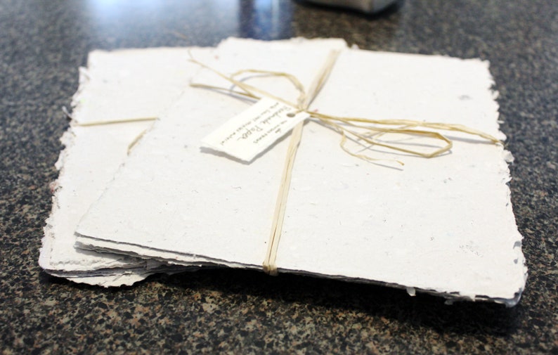 HANDMADE PAPER - Made With 100% Post-consumer Recycled Paper Material ...