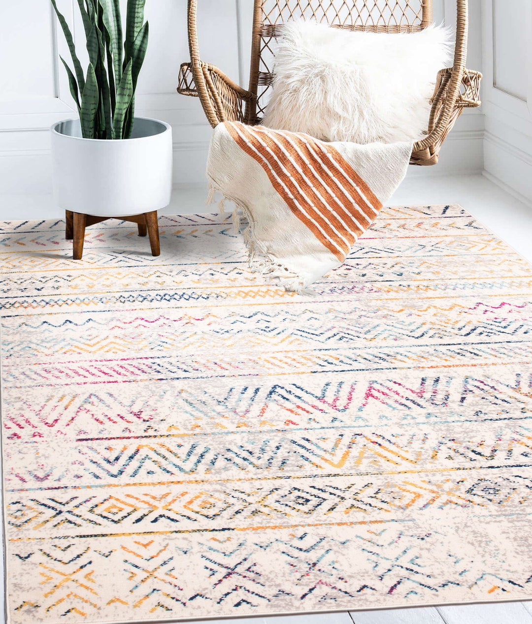 WRG Traditional Vintage Bohemian Multi Area Rug - Etsy