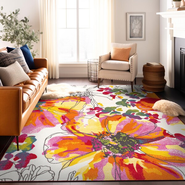 Flower Rug - Etsy