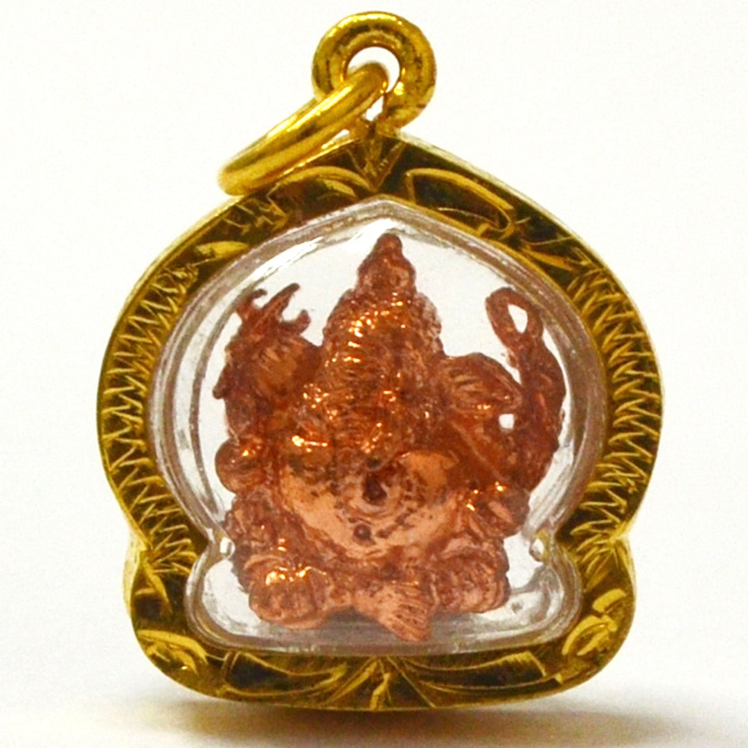 Thai Brass Ganesha Amulet Pendant: Success & Obstacle Removal - Etsy