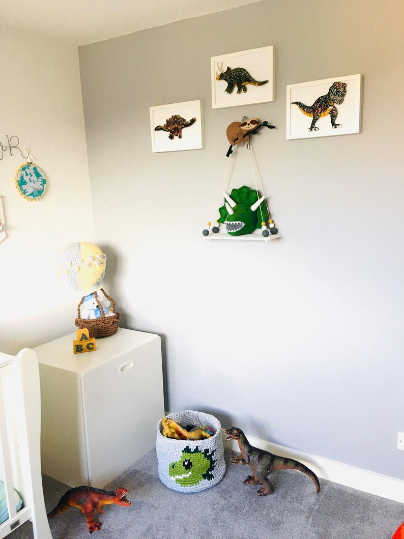 PDF Dinosaur Basket Crochet Pattern Dino T Rex Storage Tutorial - Etsy